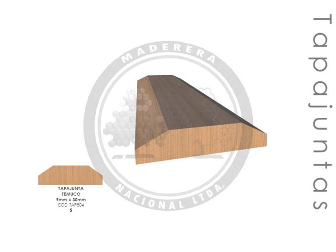 Tapajunta Temuco 9mm x 30mm - Maderera Nacional